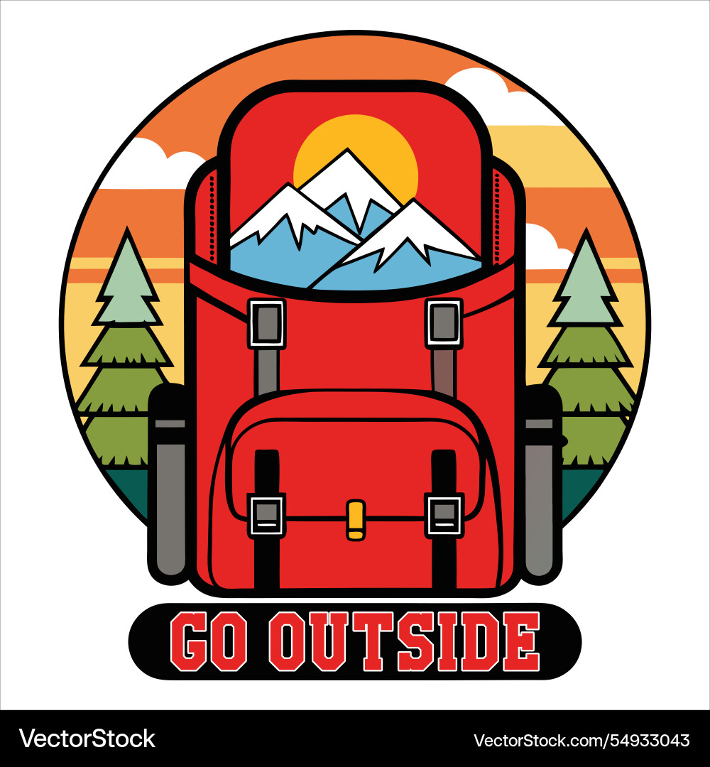 Go outside Royalty Free Vector Image - VectorStock