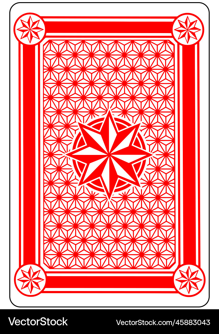 Playing Card Back Royalty Free Vector Image - VectorStock