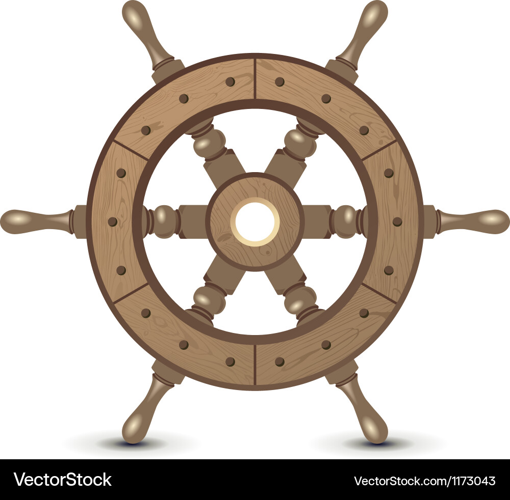 Ship wheel Royalty Free Vector Image - VectorStock