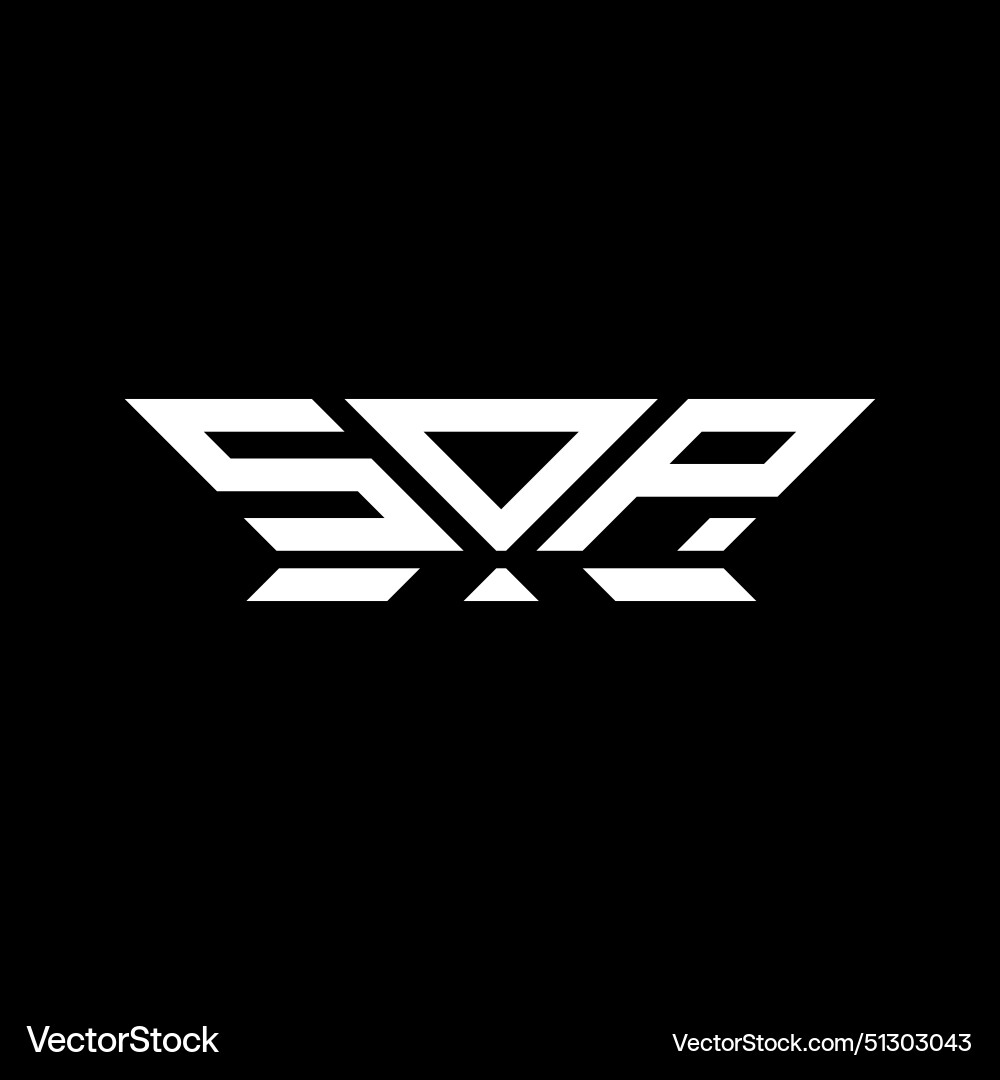 Sop letter logo design simple and modern Vector Image