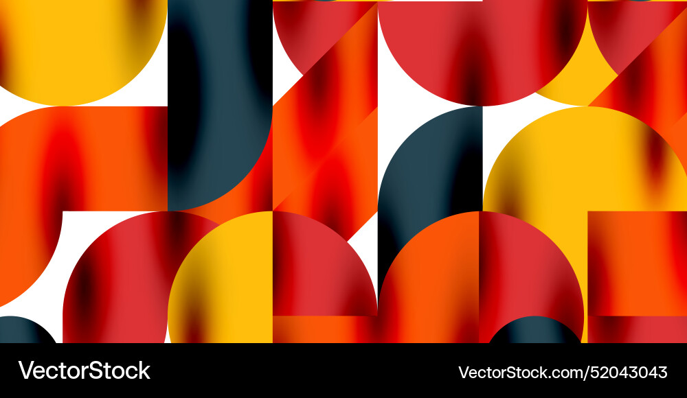 Tech minimal circular shapes geometric art Vector Image