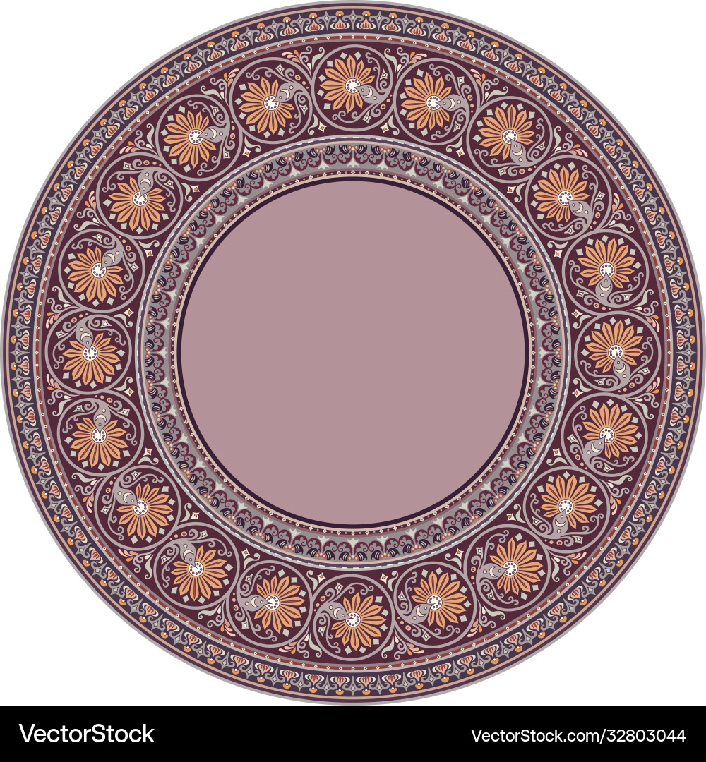 Abstract ornamental nature ethnic round Royalty Free Vector