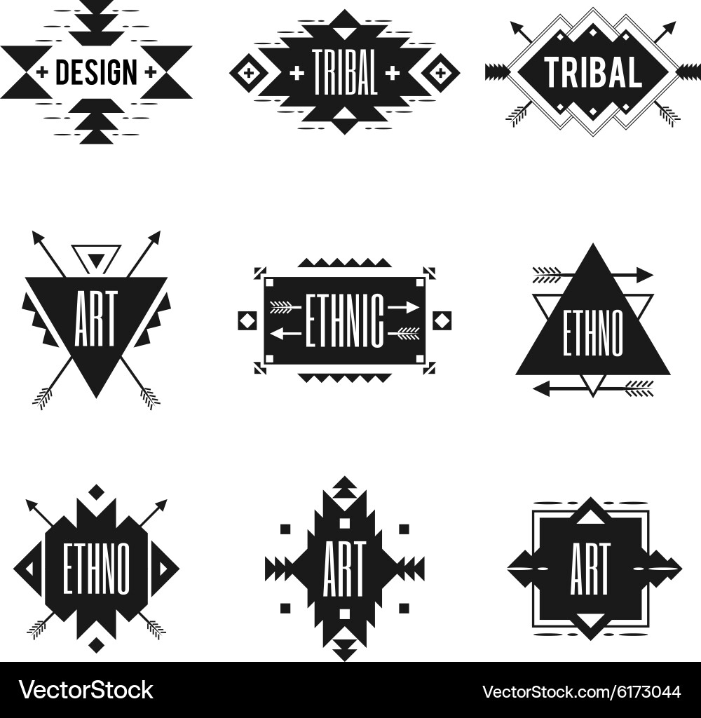 Ethnic logo set Royalty Free Vector Image - VectorStock