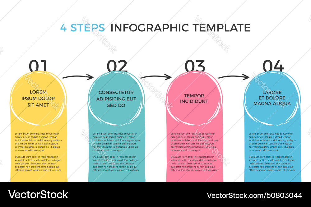 Infographic template with 4 elements Royalty Free Vector