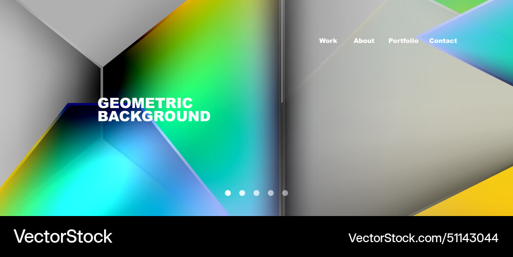 Metal triangles with colorful bright triangles Vector Image