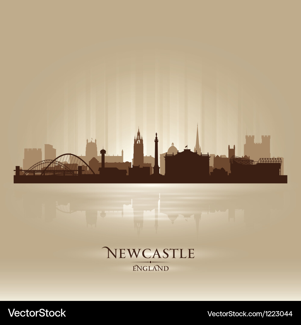 Newcastle England Skyline Royalty Free Vector Image