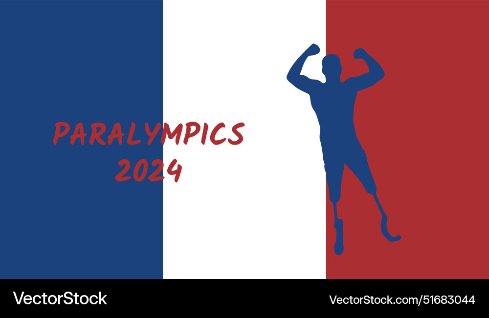 Poster for the paralympics 2024 featuring mans Vector Image