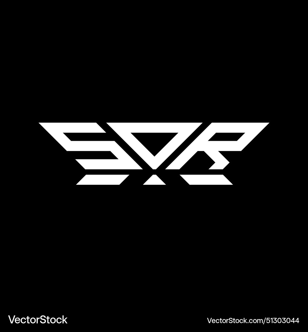 Sor letter logo design simple and modern Vector Image