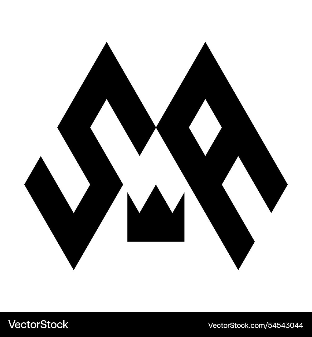 Stylish sa letter logo with clean minimalist Vector Image