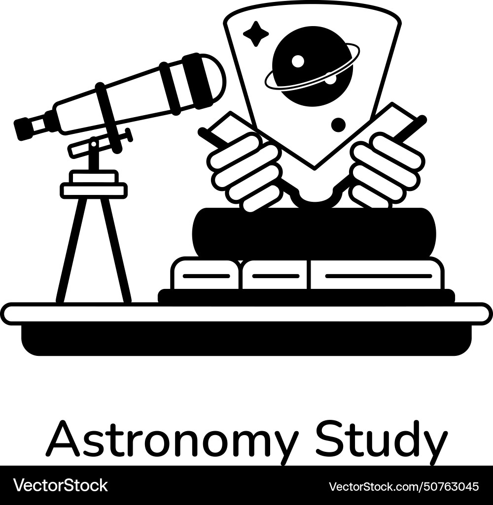 Astronomy study Royalty Free Vector Image - VectorStock
