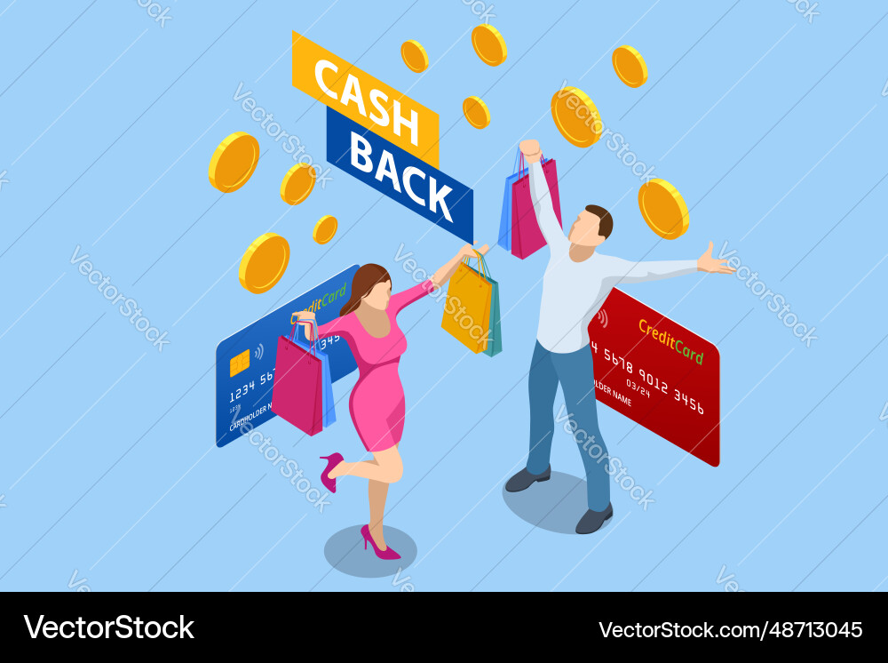 Cash back service financial payment label Vector Image