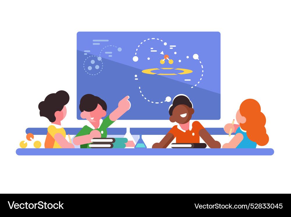 Classroom science lesson Royalty Free Vector Image