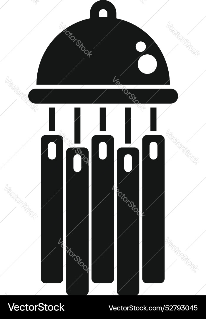 Hanging wind chime creating relaxing sound Vector Image