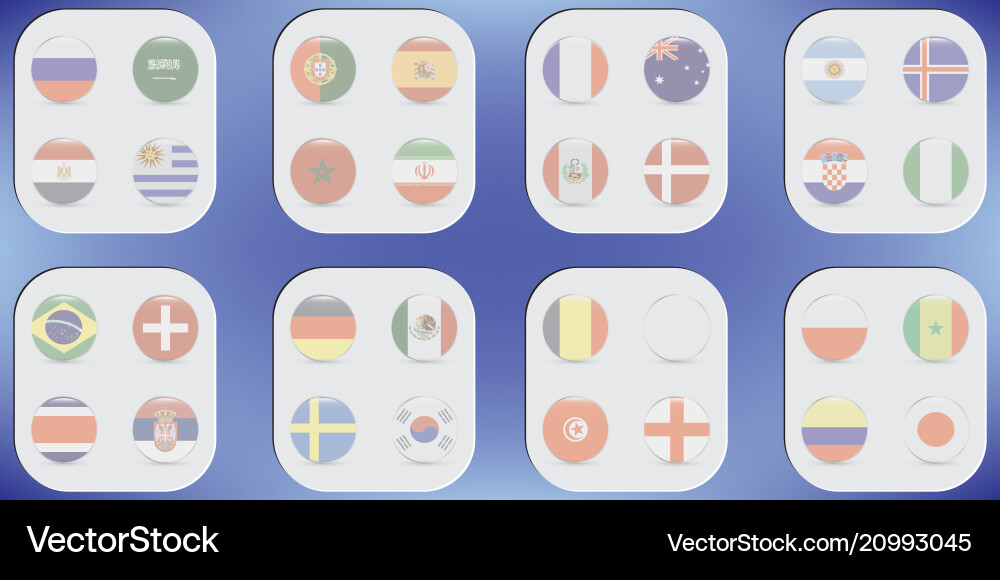 Information graph of the flags country Royalty Free Vector