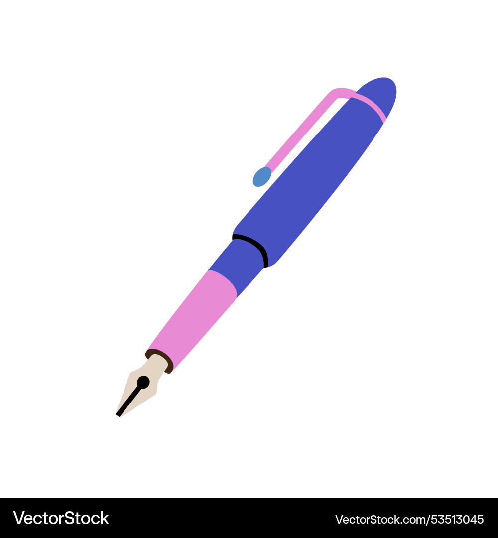 Ink pen with nib classic hand-writing tool Vector Image
