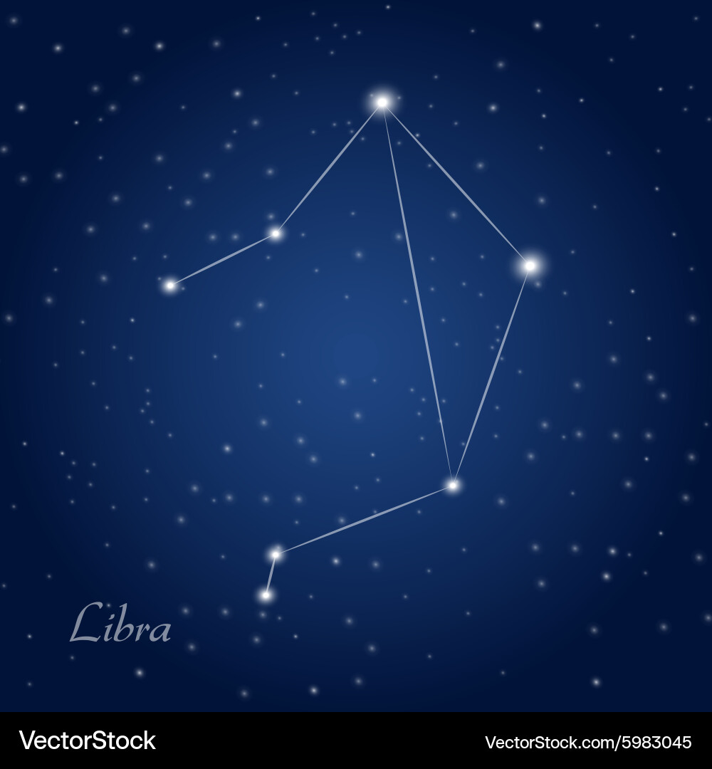 Libra constellation zodiac Royalty Free Vector Image
