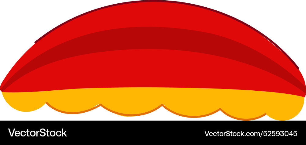Red canopy awning cartoon Royalty Free Vector Image