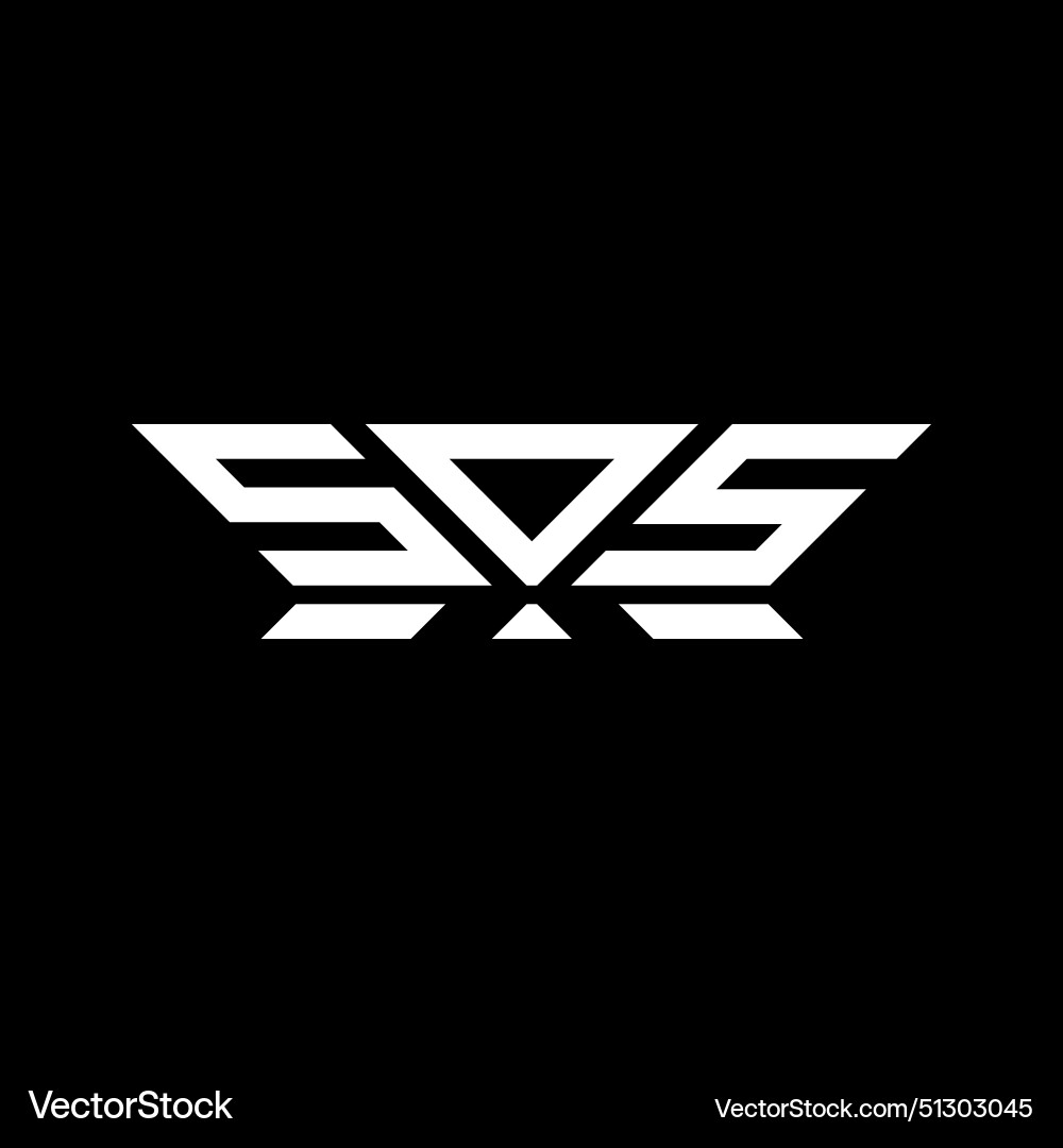 Sos letter logo design simple and modern Vector Image