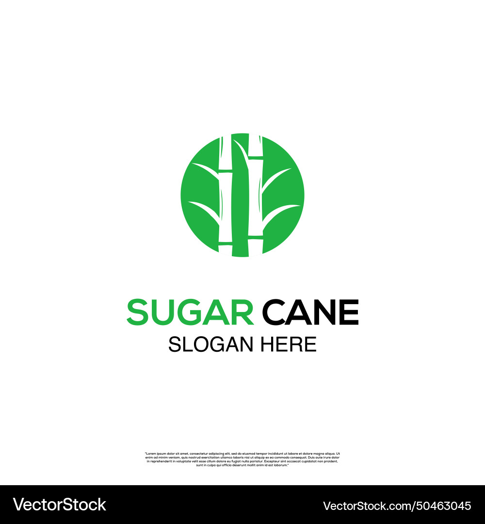 Sugar cane logo design concept Royalty Free Vector Image