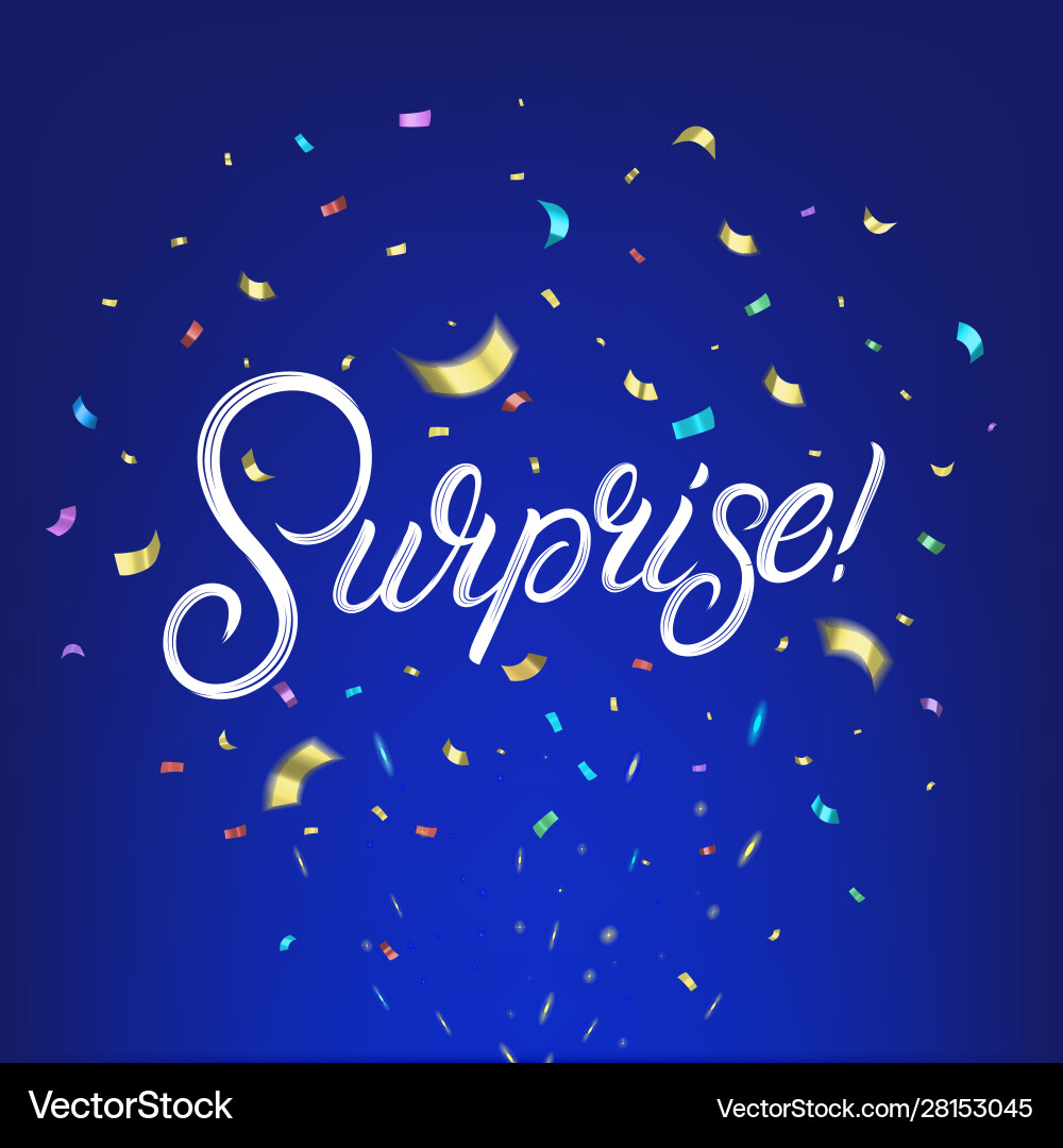 Surprise hand written lettering text Royalty Free Vector