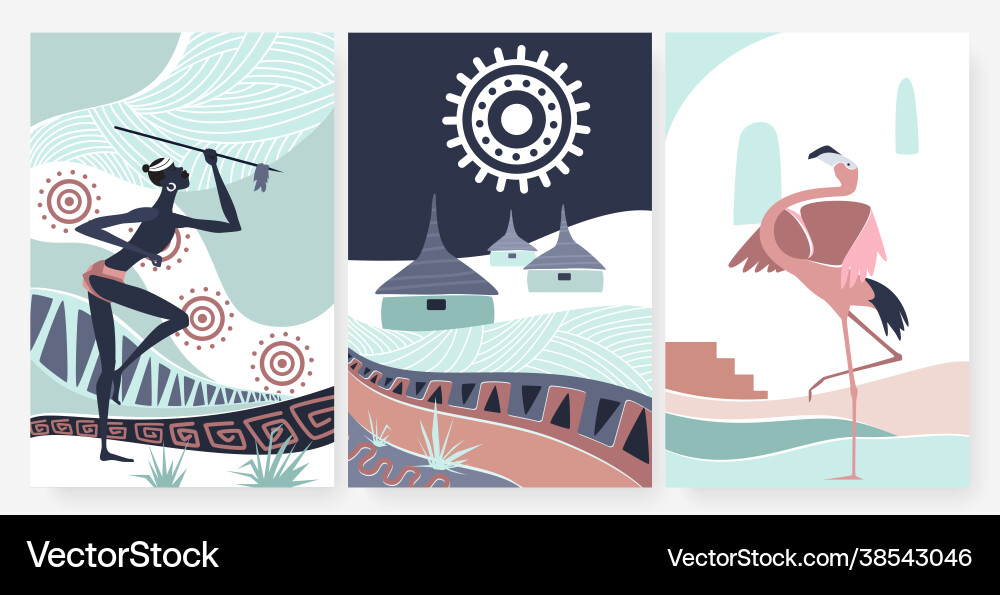 African village traditional ethnic pattern Vector Image