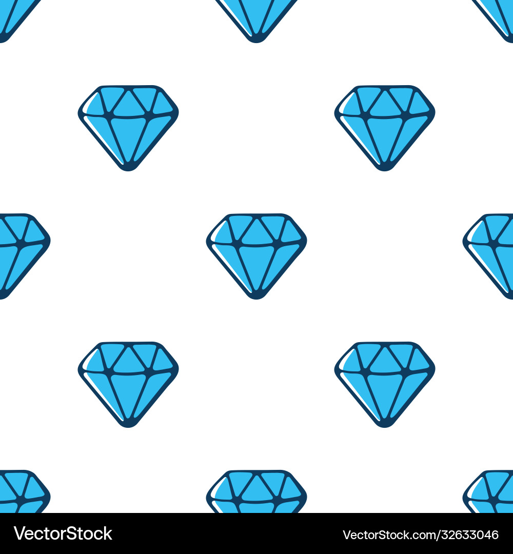 Blue Diamond Seamless Pattern Royalty Free Vector Image