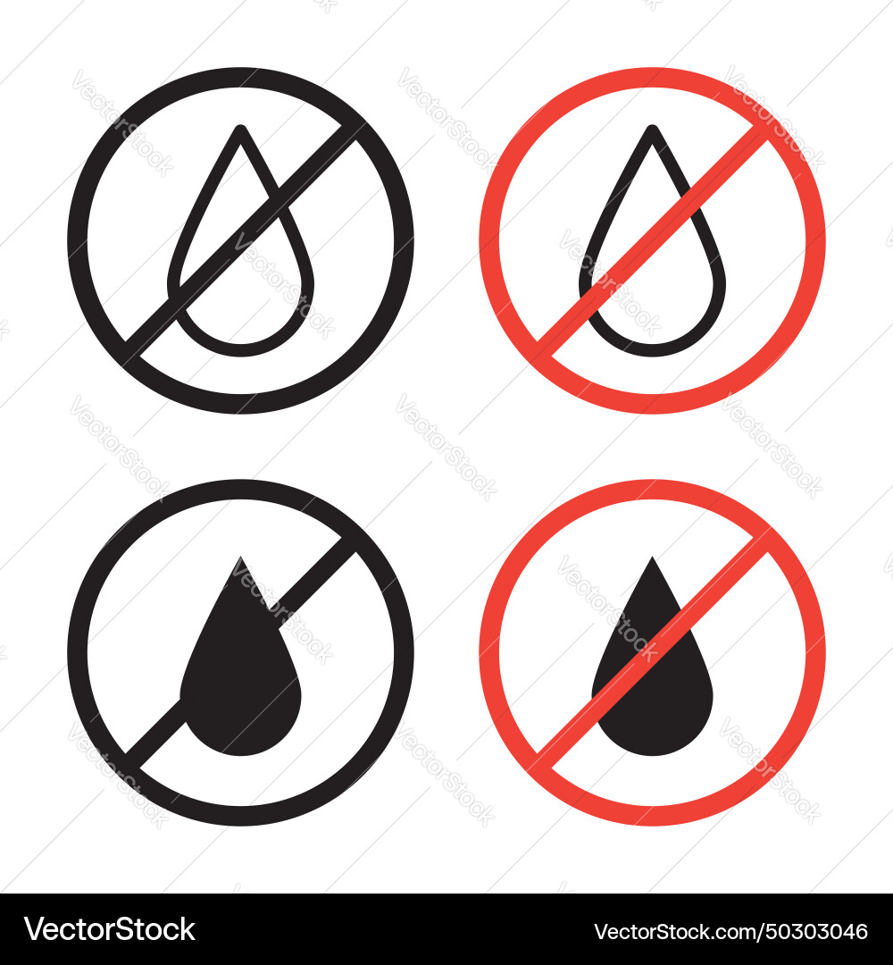Oil free icon set palm non greasy fat control Vector Image