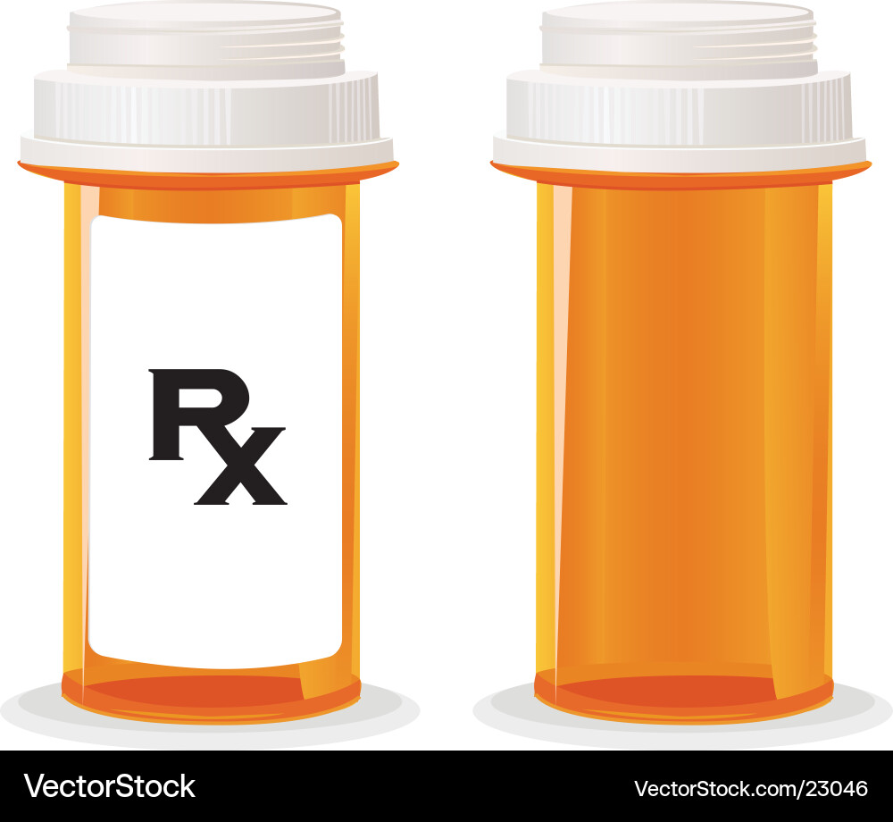 Pill bottle Royalty Free Vector Image - VectorStock