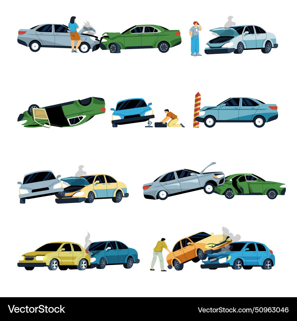 Road traffic accident Royalty Free Vector Image
