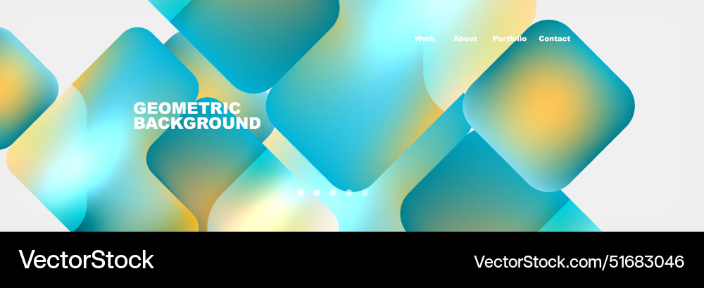 Square internet web page design template Vector Image