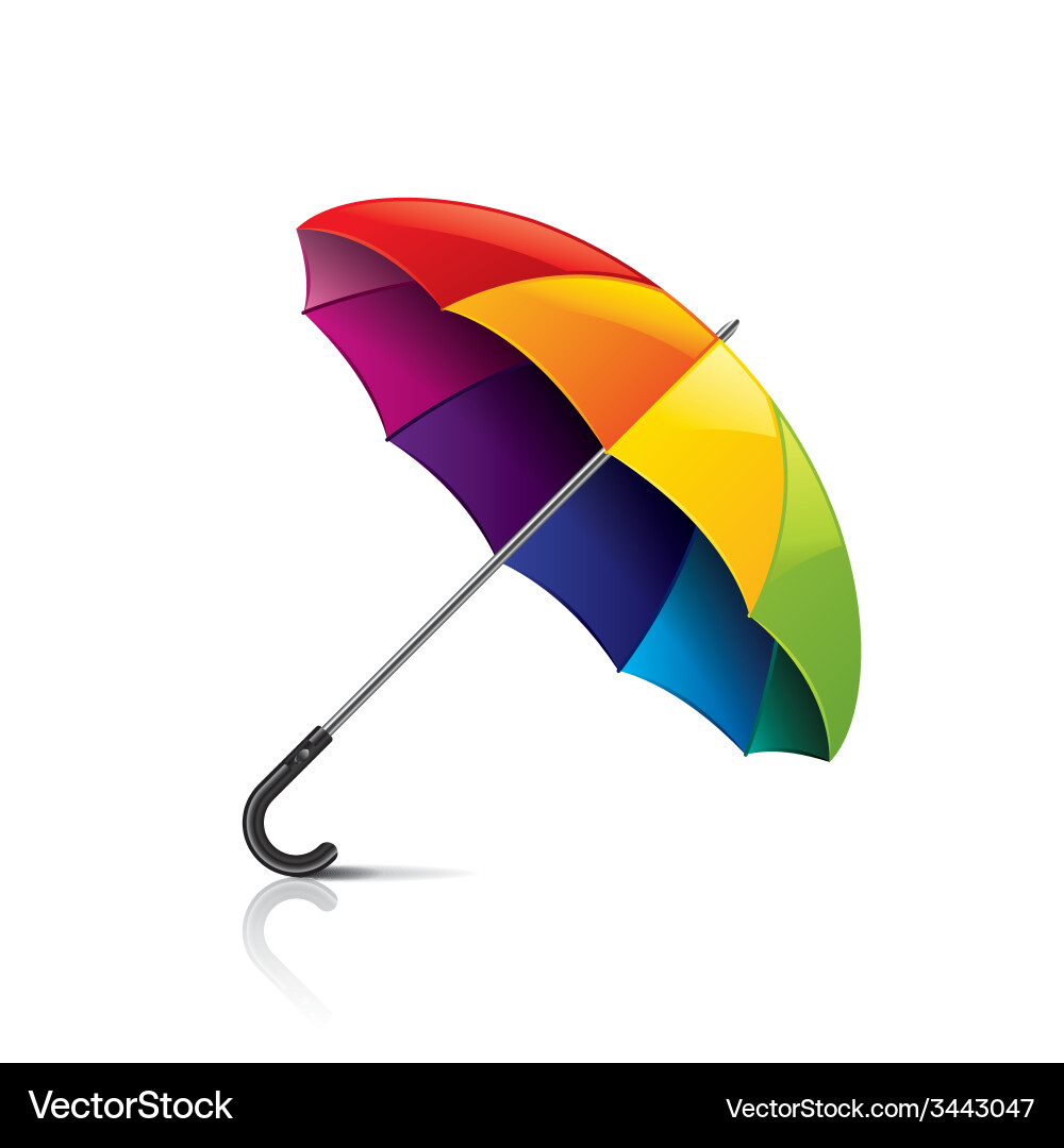 Colorful umbrella isolated Royalty Free Vector Image