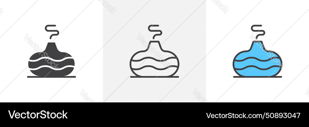 Diffuser icon set scent reed aromatherapy symbol Vector Image
