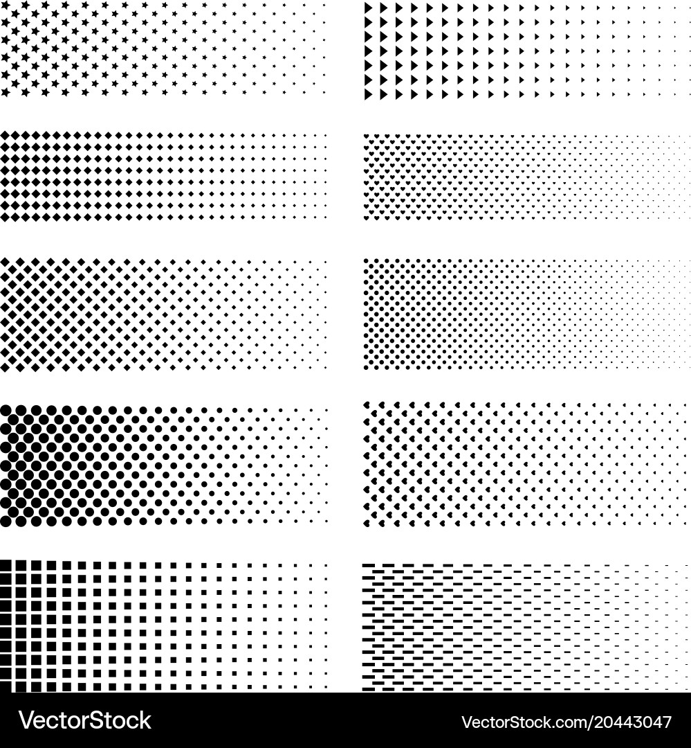 Dotted gradient set Royalty Free Vector Image - VectorStock