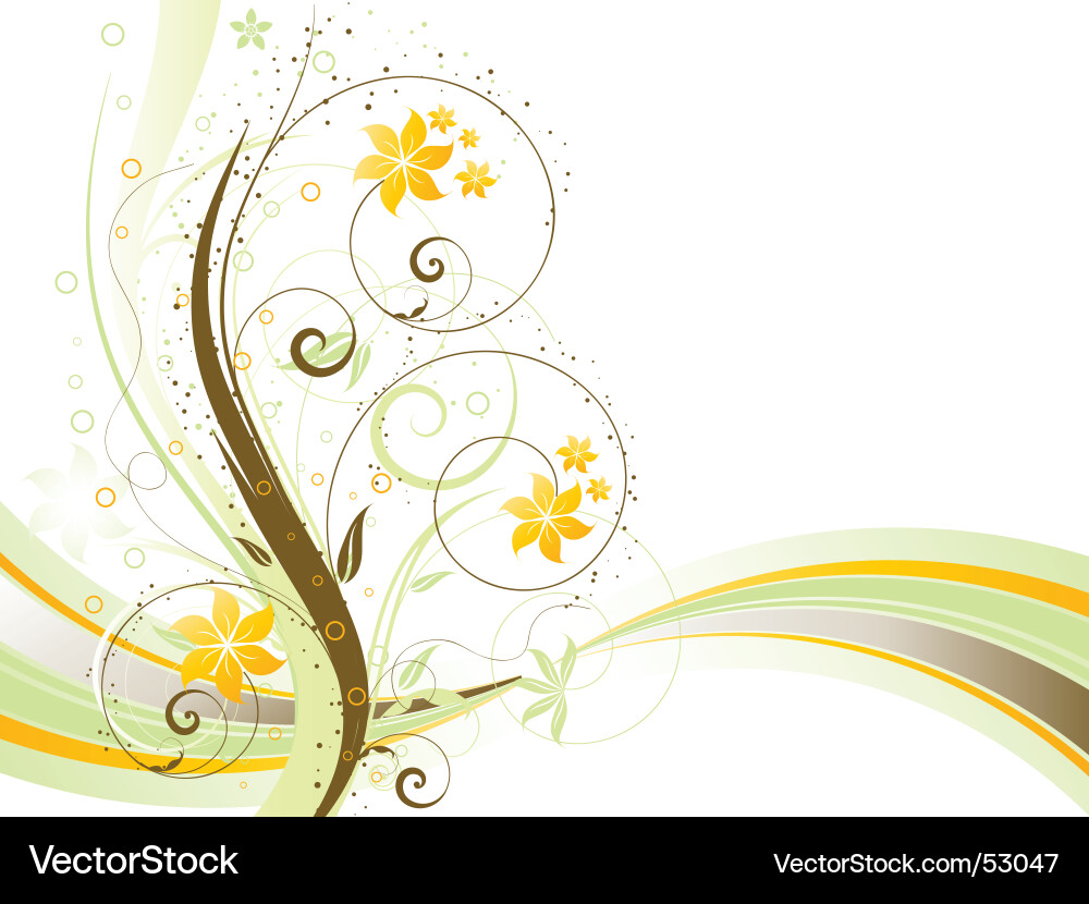 Floral Curves Background Royalty Free Vector Image