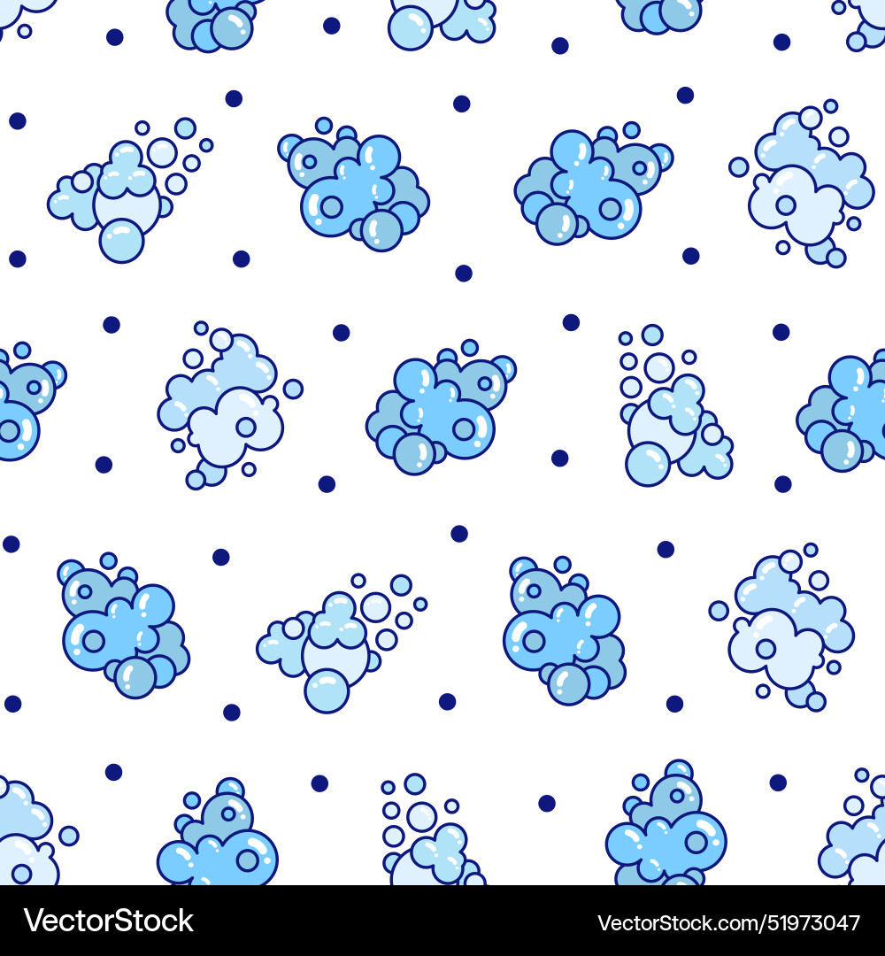 Foam made of soap or clouds seamless pattern Vector Image