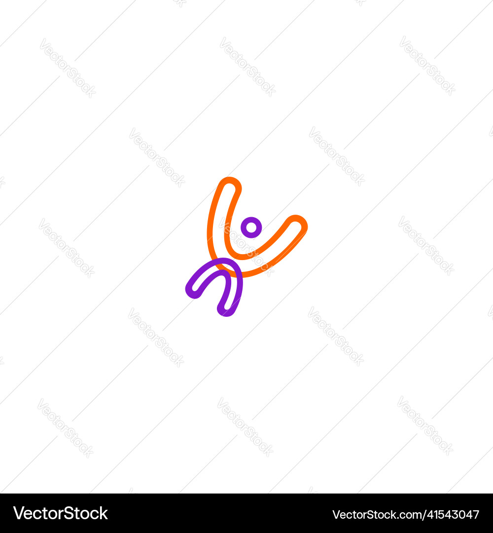 Happy man abstract logo Royalty Free Vector Image