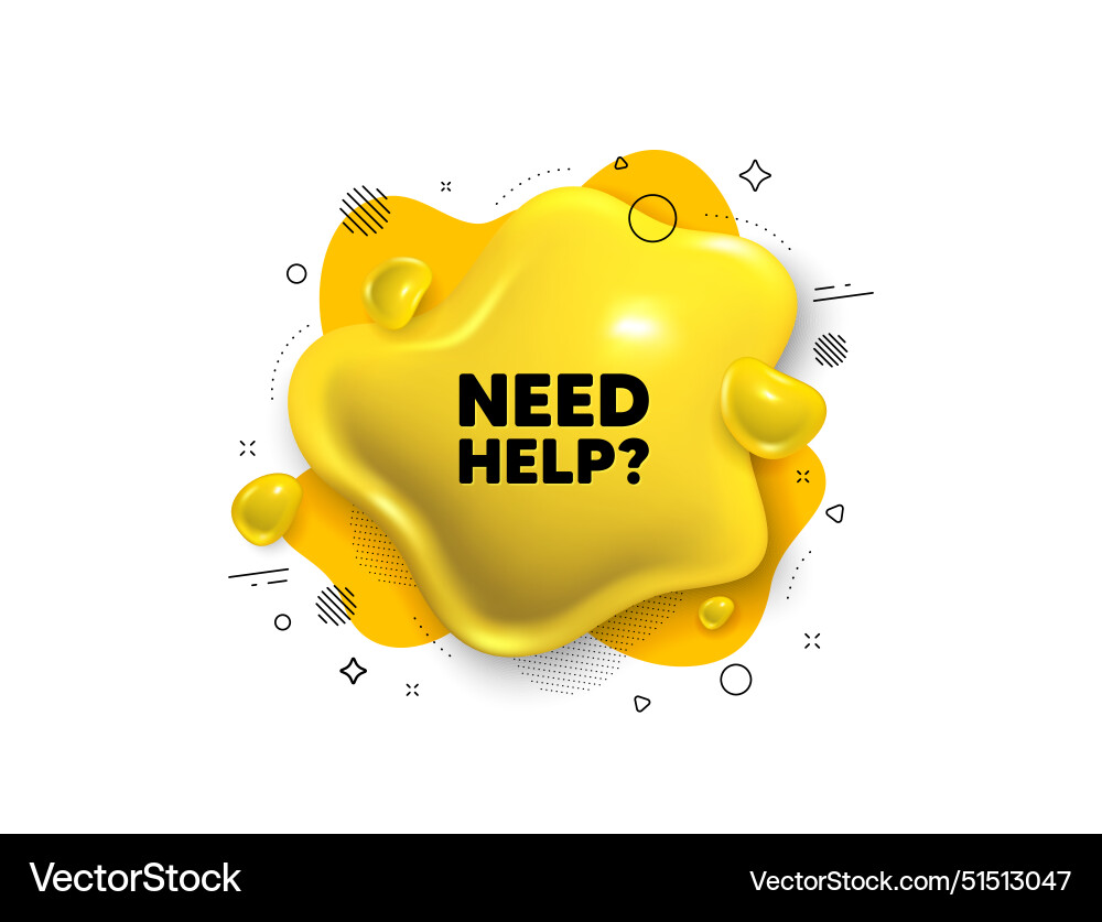 Need help symbol support service sign abstract Vector Image