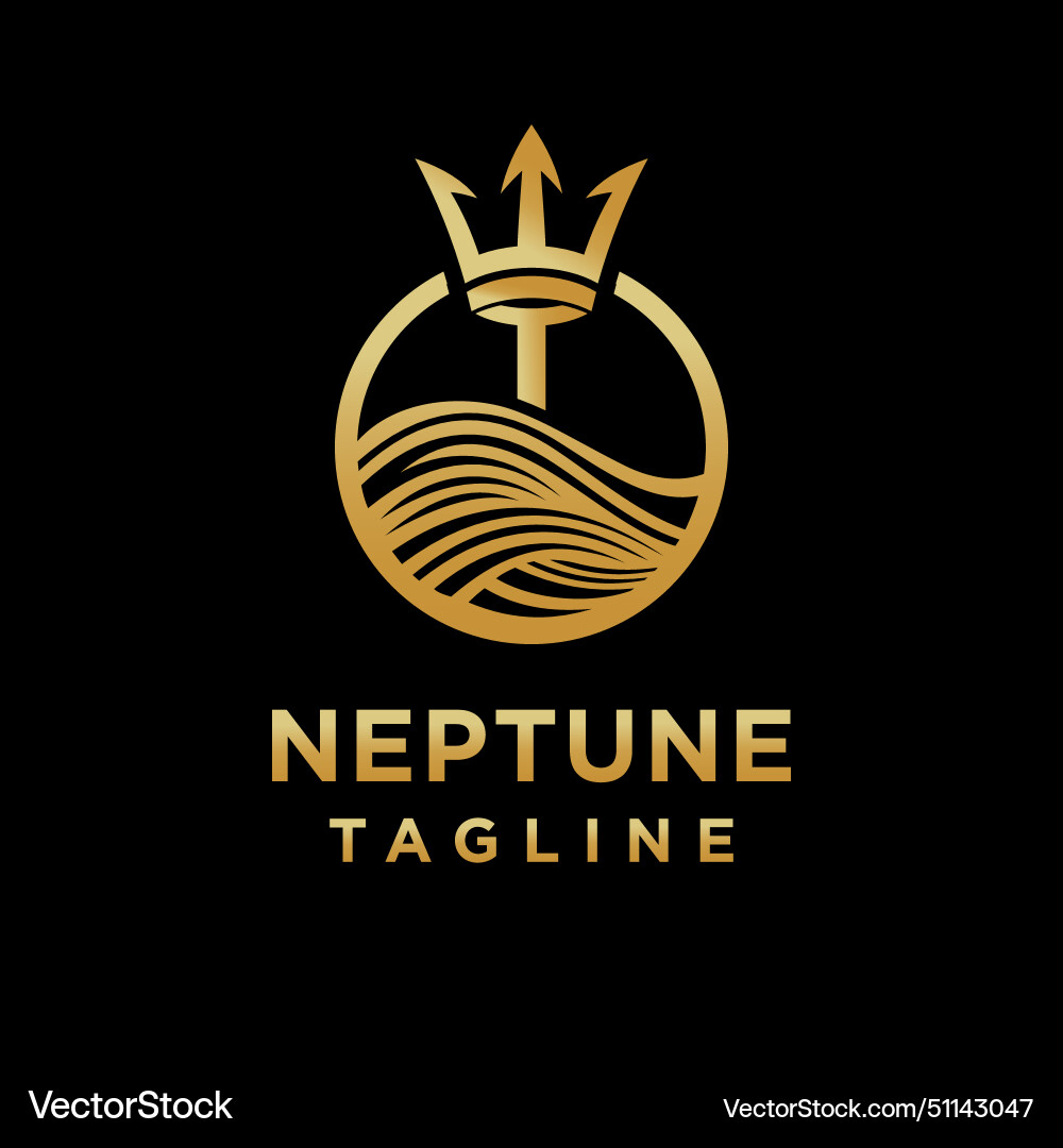 Neptune logo design zeus logo Royalty Free Vector Image