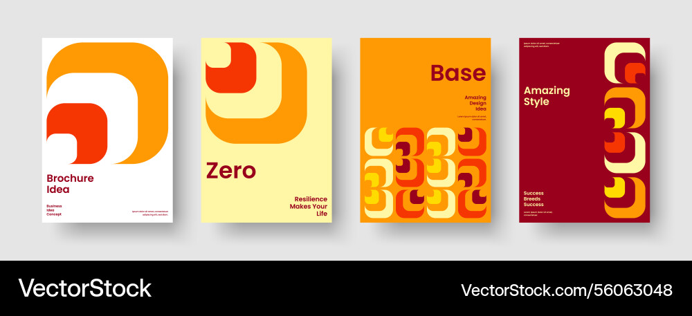 Isolated poster template modern business Vector Image