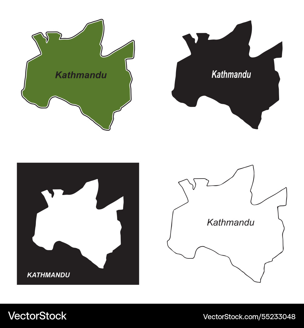 Map of kathmandu nepal Royalty Free Vector Image