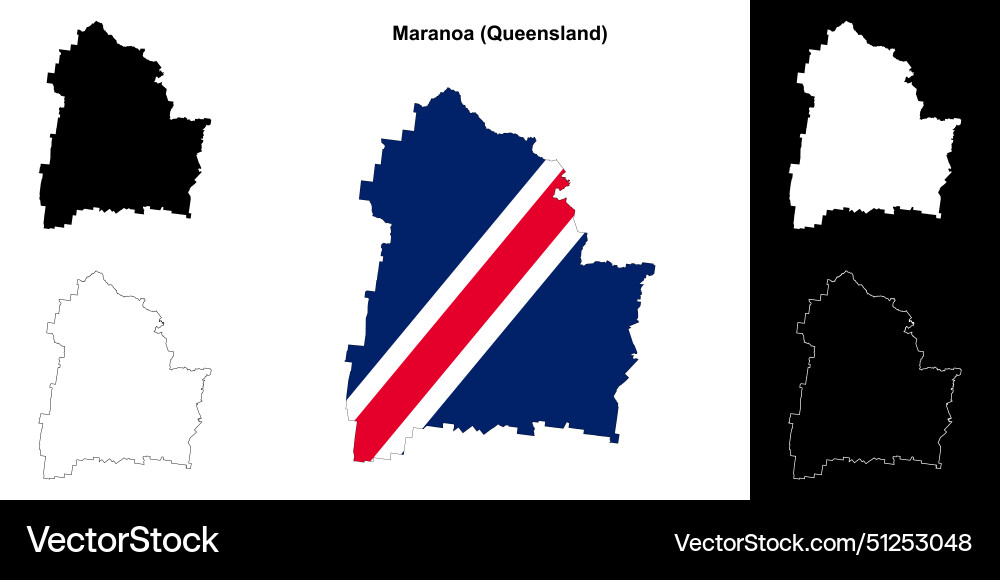 Maranoa outline map Royalty Free Vector Image - VectorStock