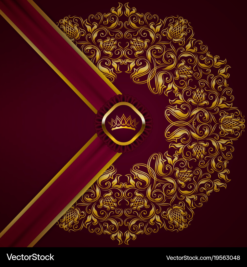 Royal Golden Frame Banner Royalty Free Vector Image