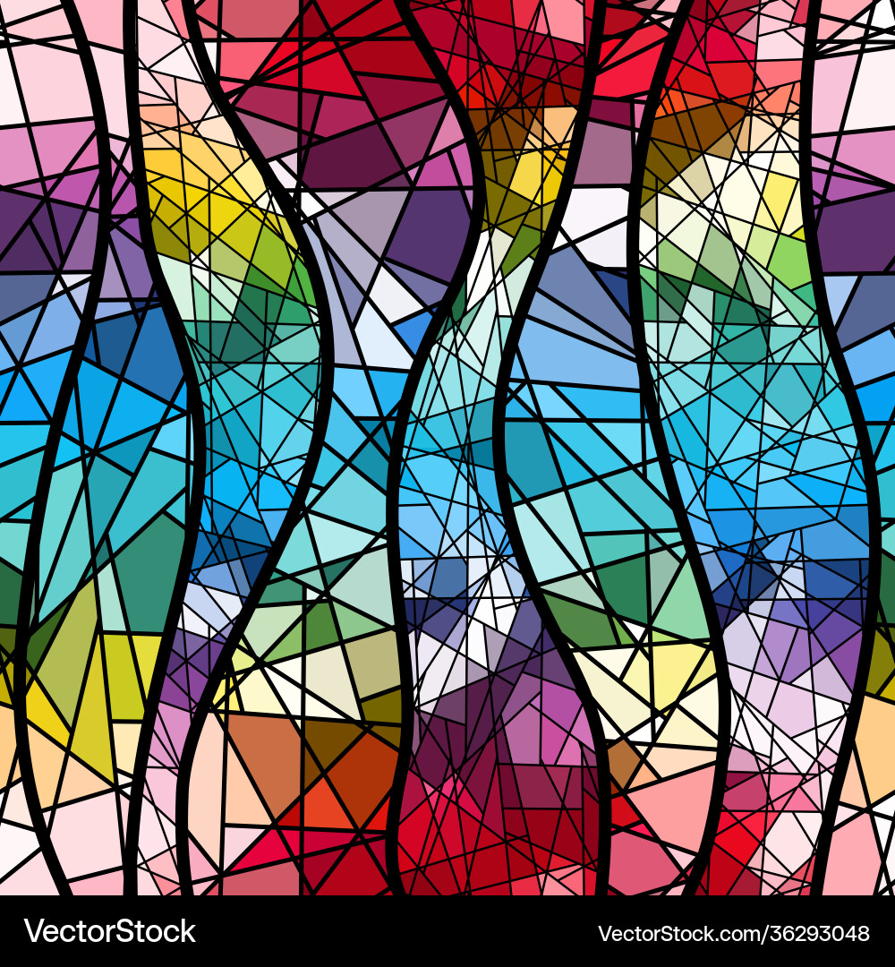 Seamless mosaic art pattern background – Royalty-Free Vector | VectorStock