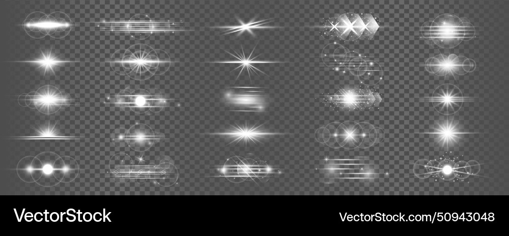 Set of decorative white laser background Vector Image