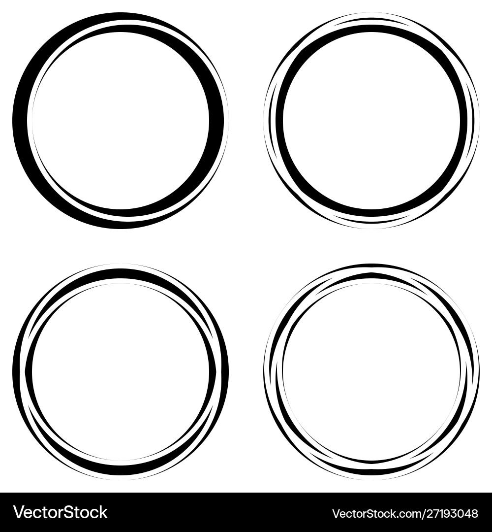 Set round logo frames with geometric pattern Vector Image