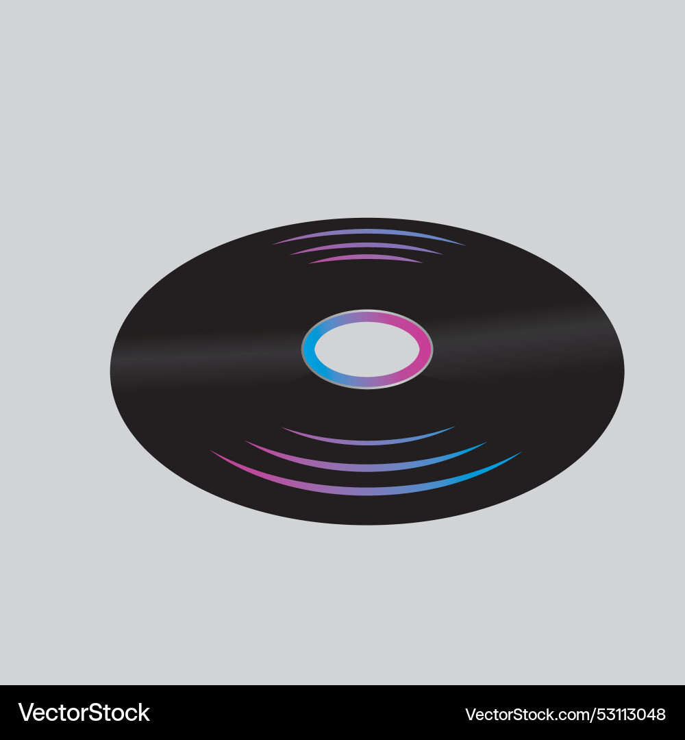 Vinyl music element design template Royalty Free Vector