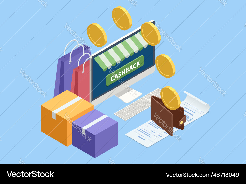 Cash back service financial payment label Vector Image