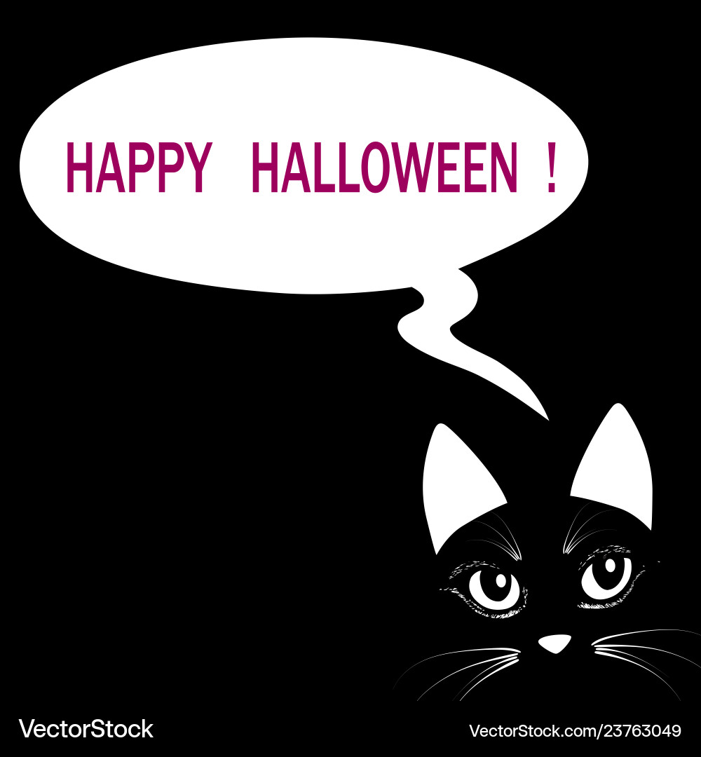Cat head halloween animal Royalty Free Vector Image