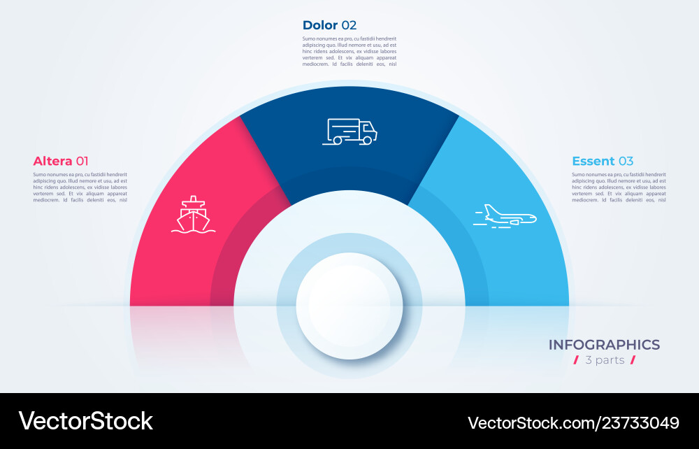 Circle chart design modern template Royalty Free Vector