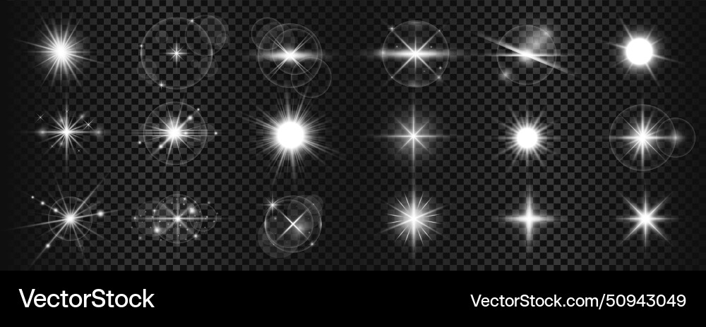 Collection of transparent laser beam background Vector Image